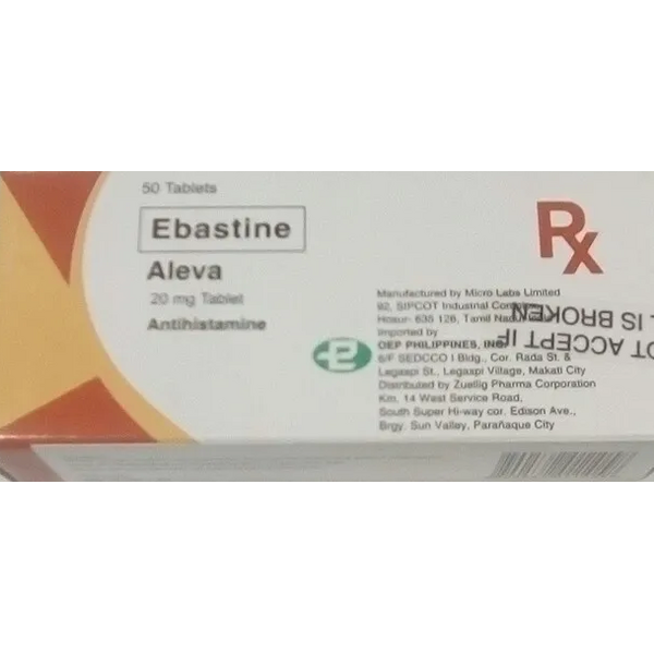 Buy Aleva ebastine 20mg film-coated tablet 1's online with MedsGo. Price - from